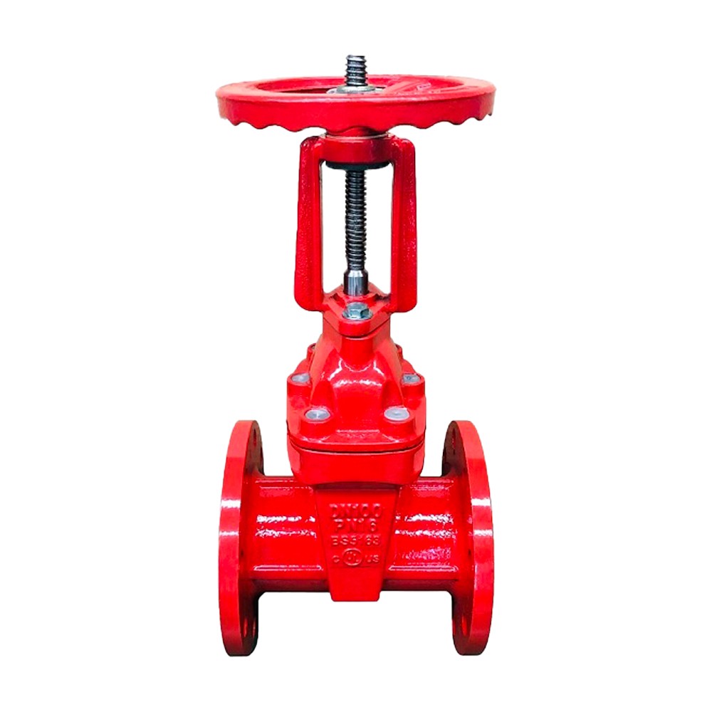 Rising stem flanged resilient gate valve