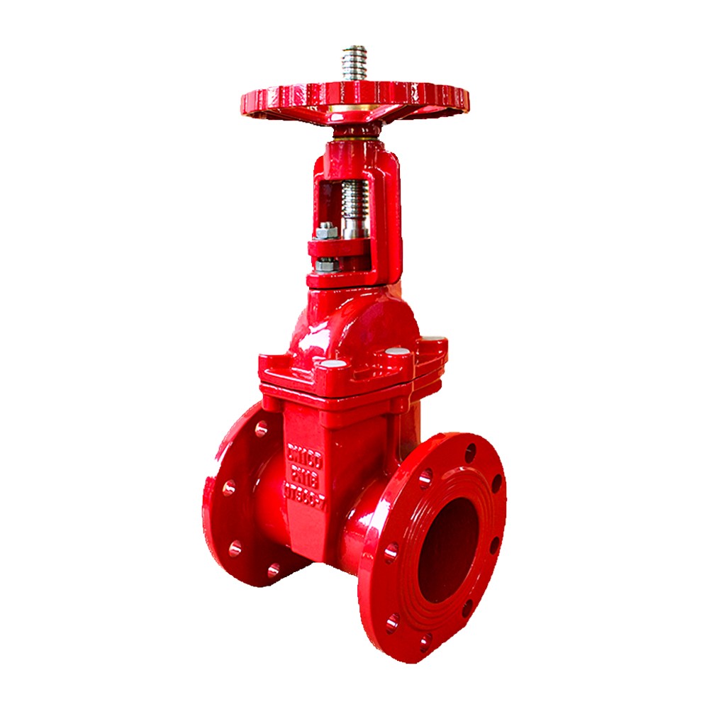 Rising stem flanged resilient gate valve